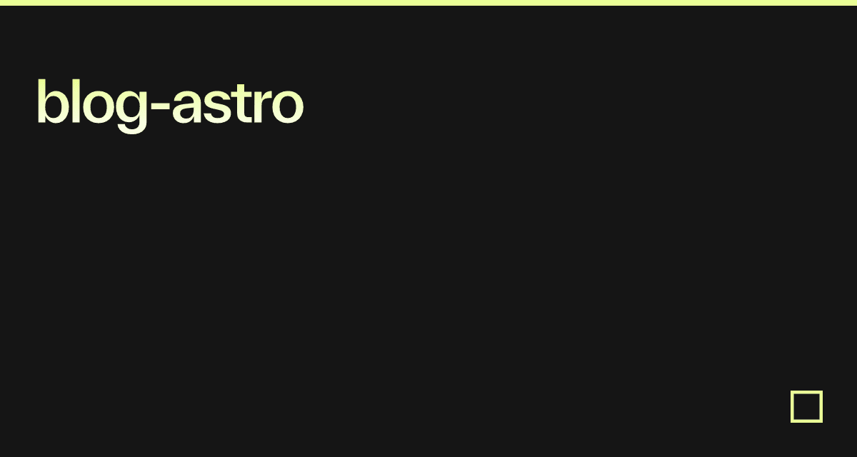 blog-astro - Codesandbox