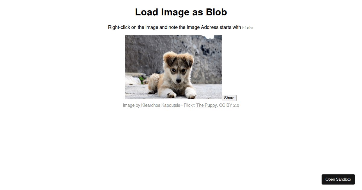 Load Image as Blob (forked) - Codesandbox