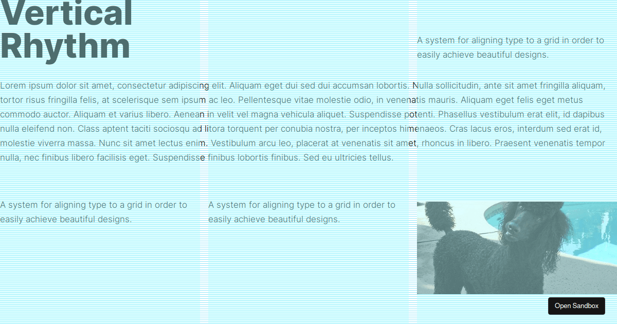 vertical rhythm - Codesandbox