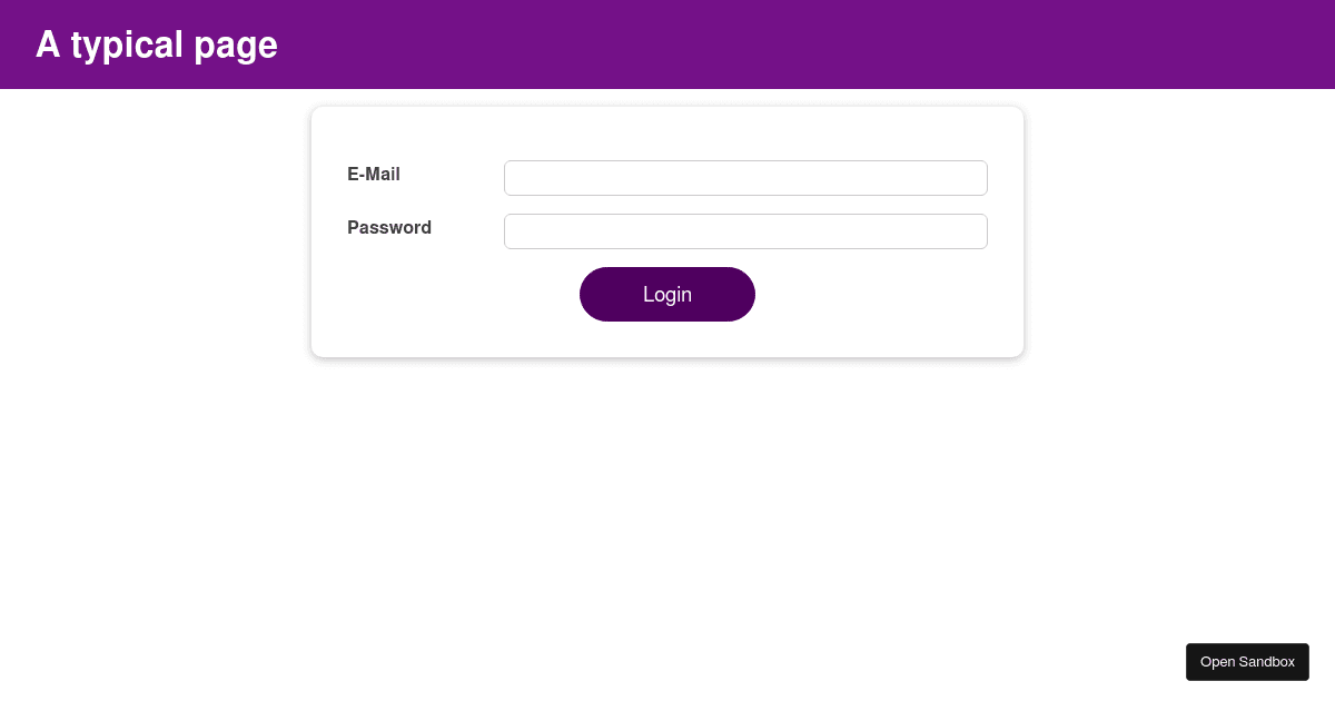 Login Page - Codesandbox