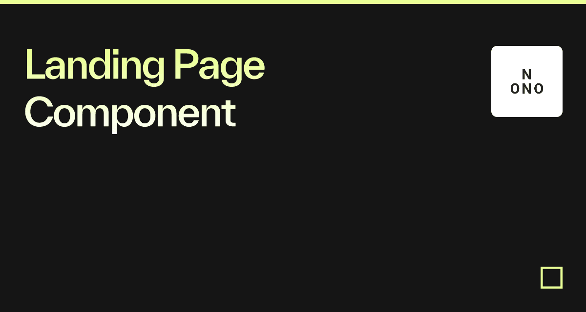 Landing Page Component - Codesandbox