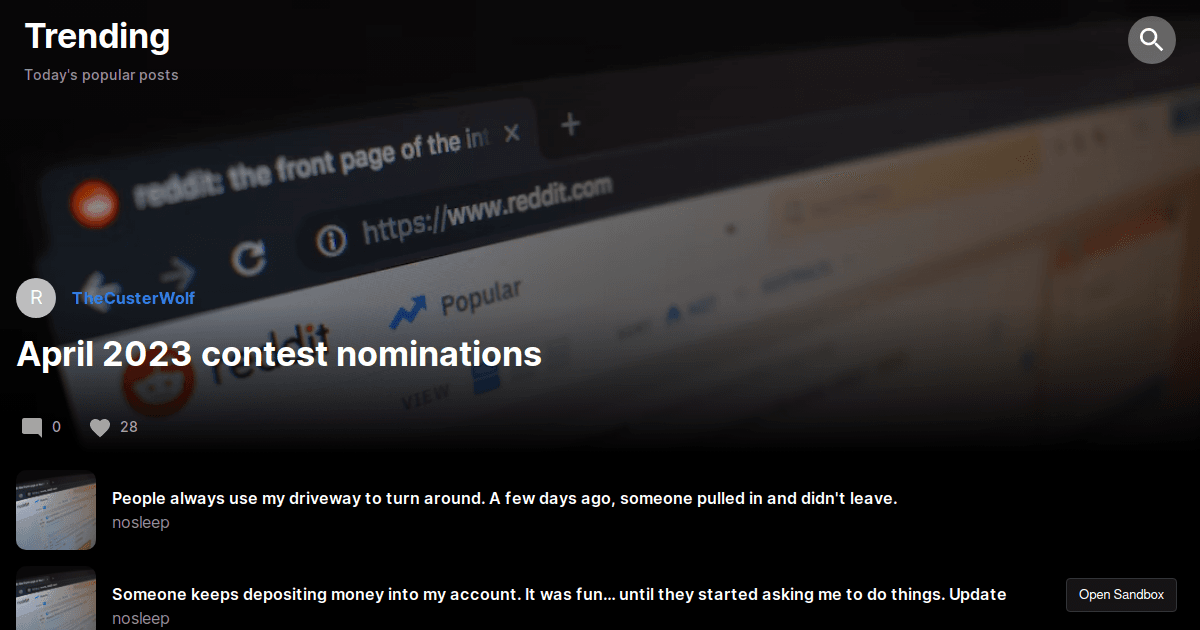 reddit-news-app - Codesandbox