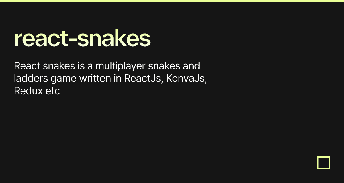 react-snakes - Codesandbox