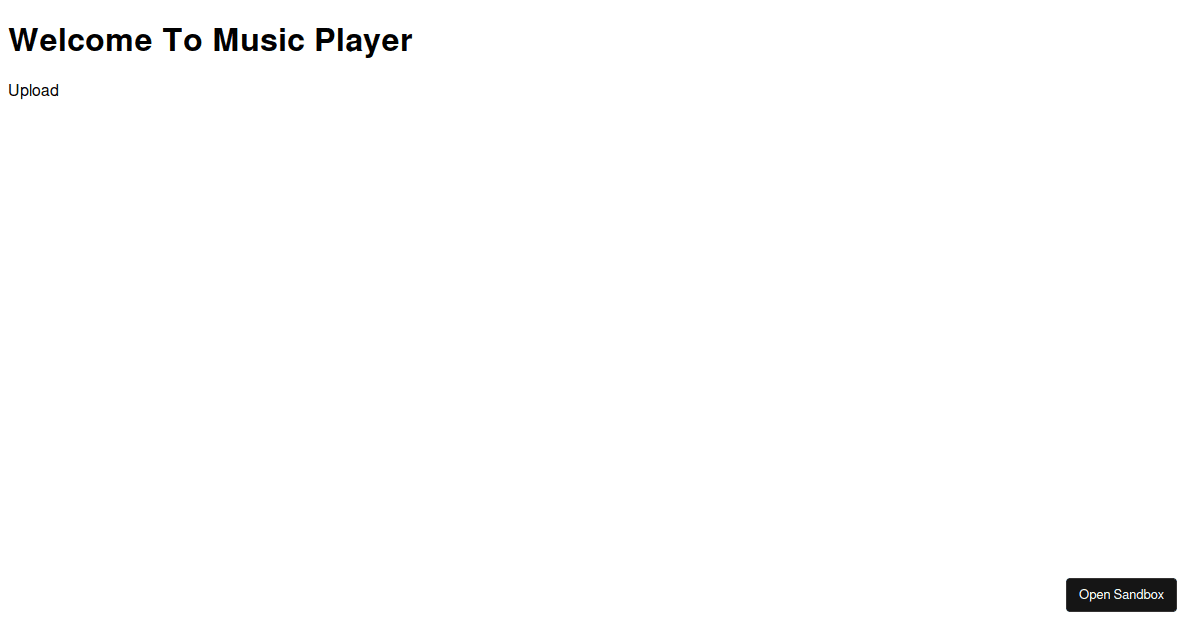 MusicPlayer - Codesandbox