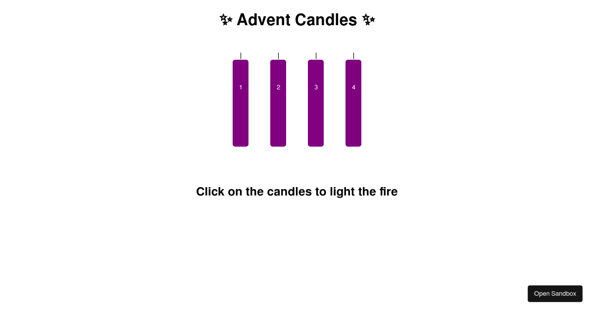 Advent-candles-4 - Codesandbox