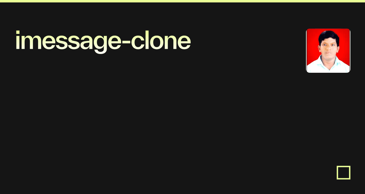 imessage-clone - Codesandbox