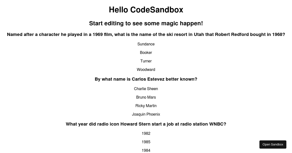 How Can I Re Render An Instance Of An Element Generated While Mapping An Array I Codesandbox