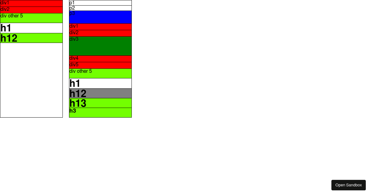 css: last-child and last-of-type - Codesandbox
