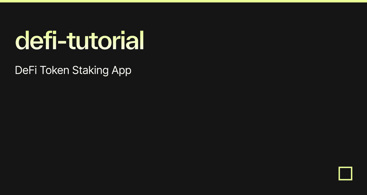 defi-tutorial - Codesandbox