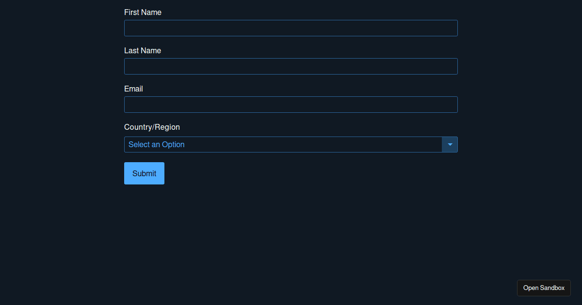 Astro React From with Formik - Codesandbox