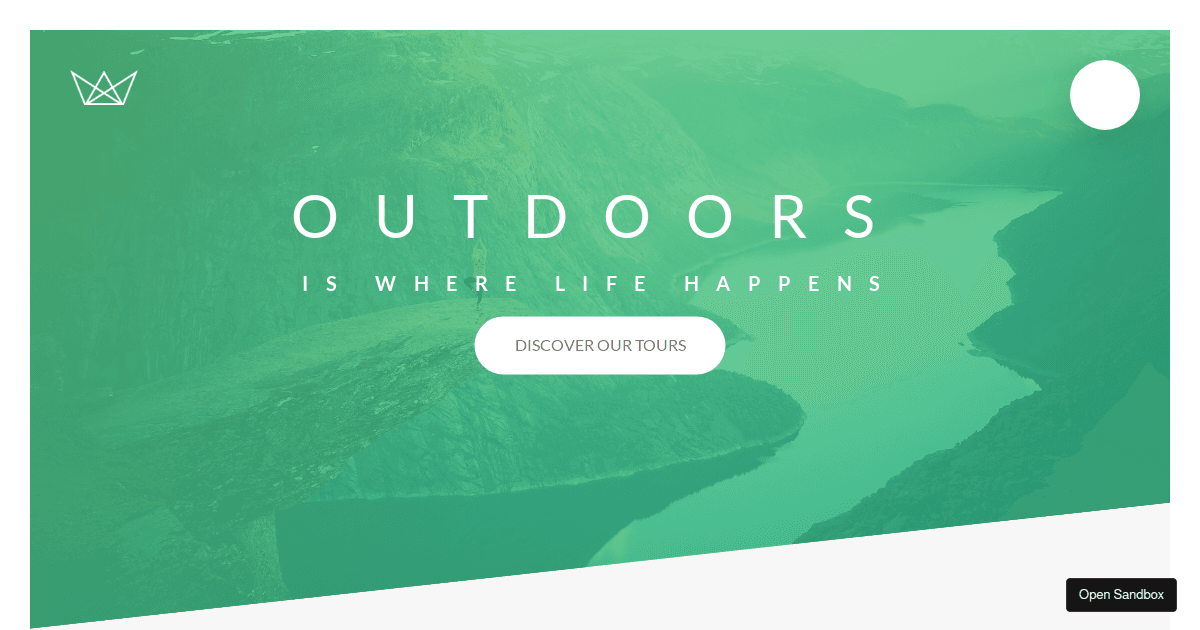 Css-Natours Project - Codesandbox