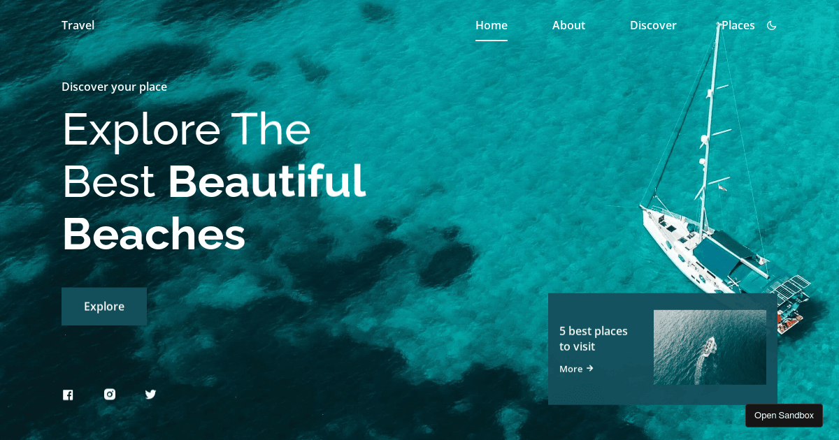 bedimcode/responsive-travel-website - Codesandbox