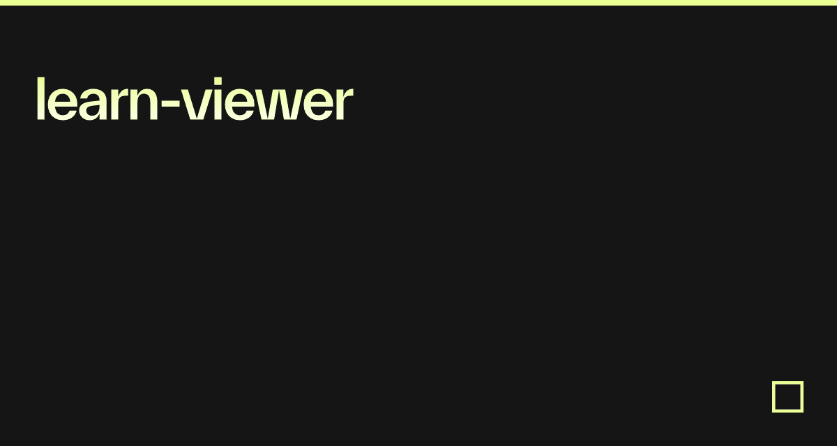 learn-viewer - Codesandbox