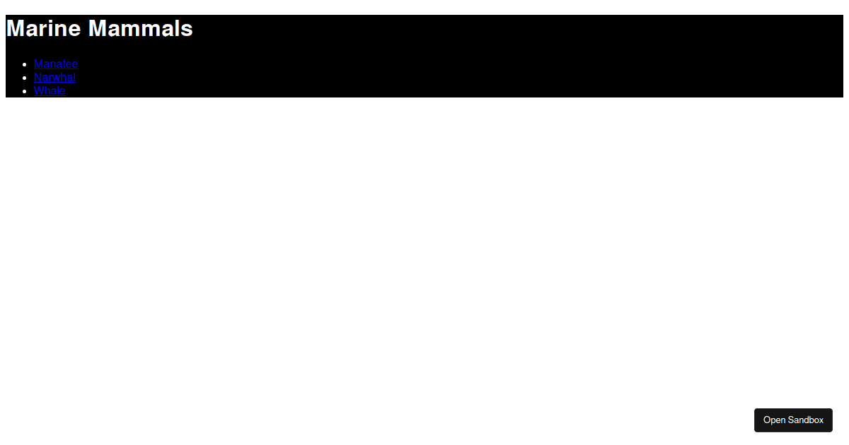 React Router Codesandbox 