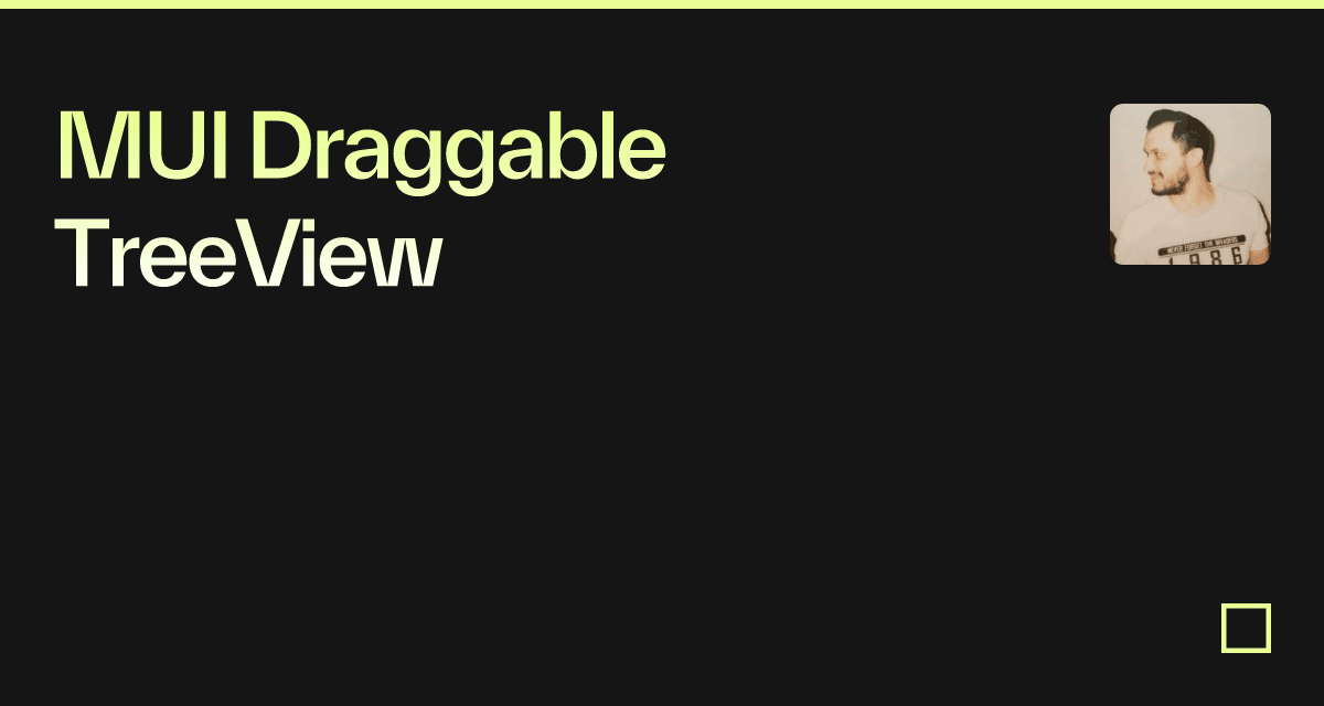 MUI Draggable TreeView - Codesandbox