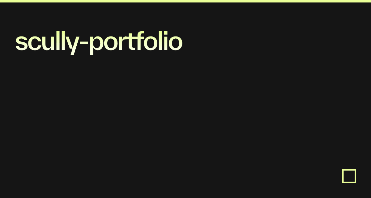 scully-portfolio - Codesandbox