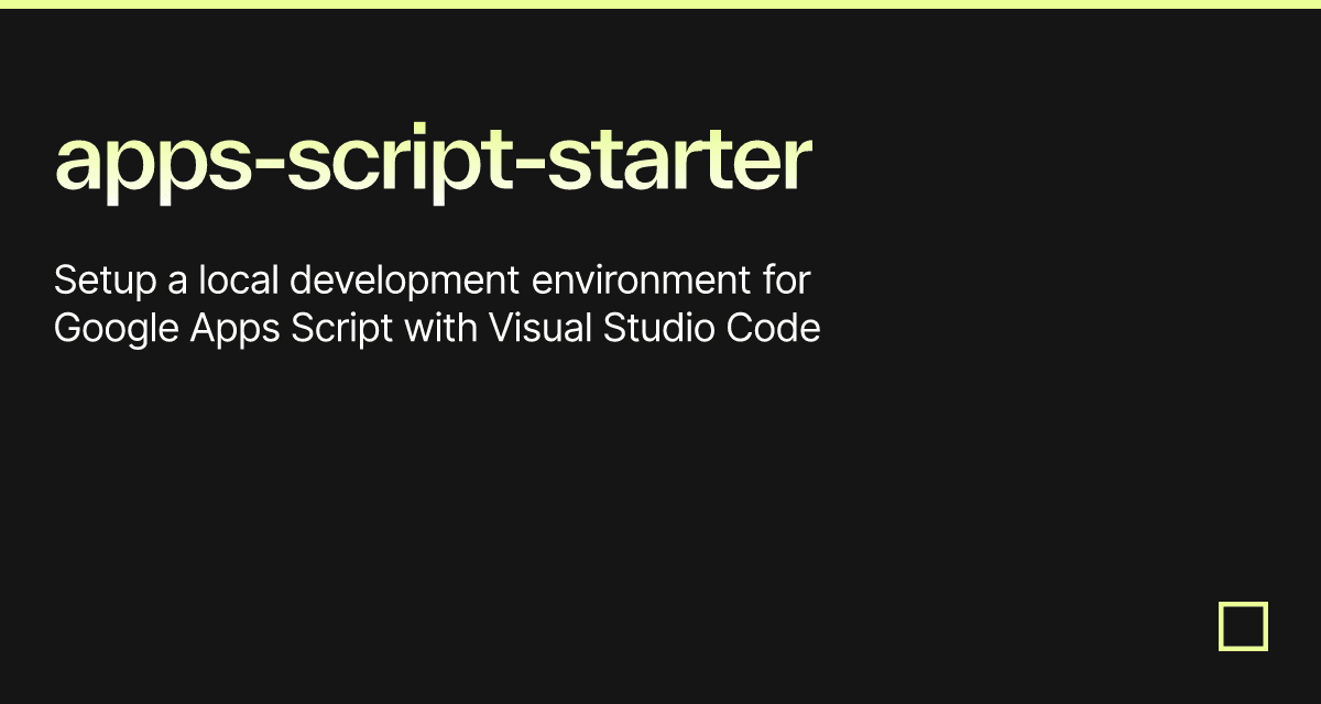 apps-script-starter - Codesandbox