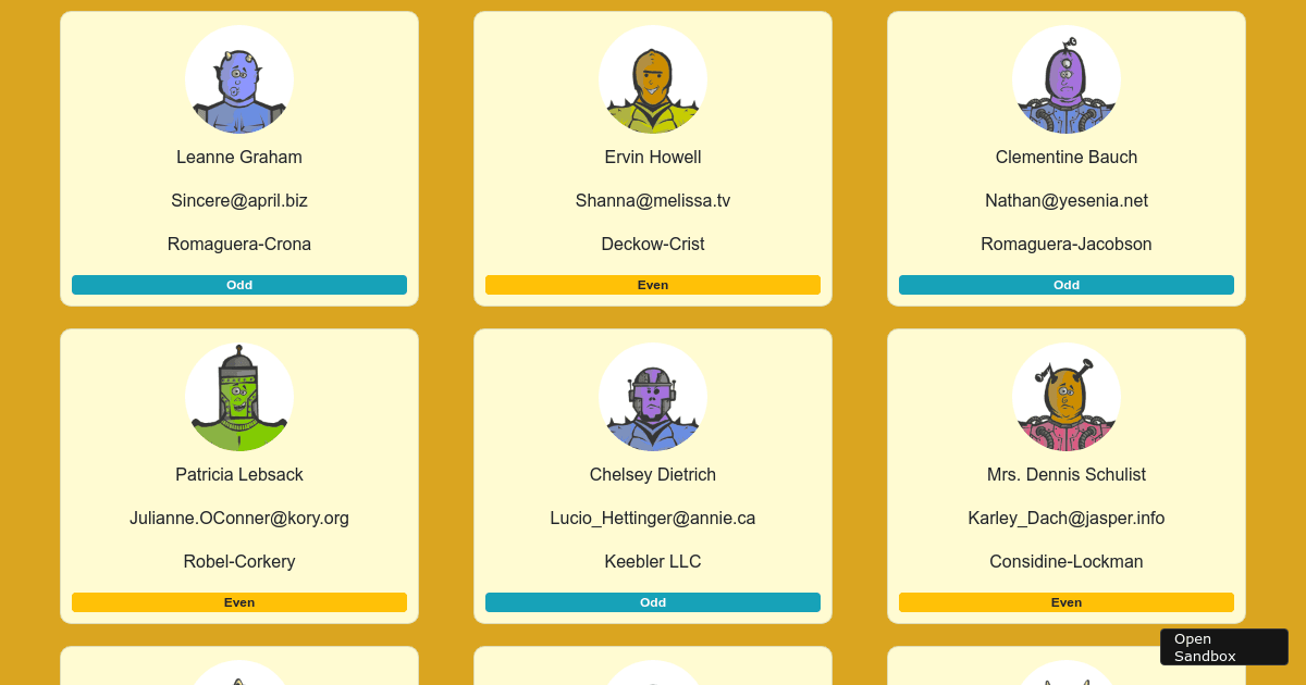 React Bootstrap With Apis Codesandbox