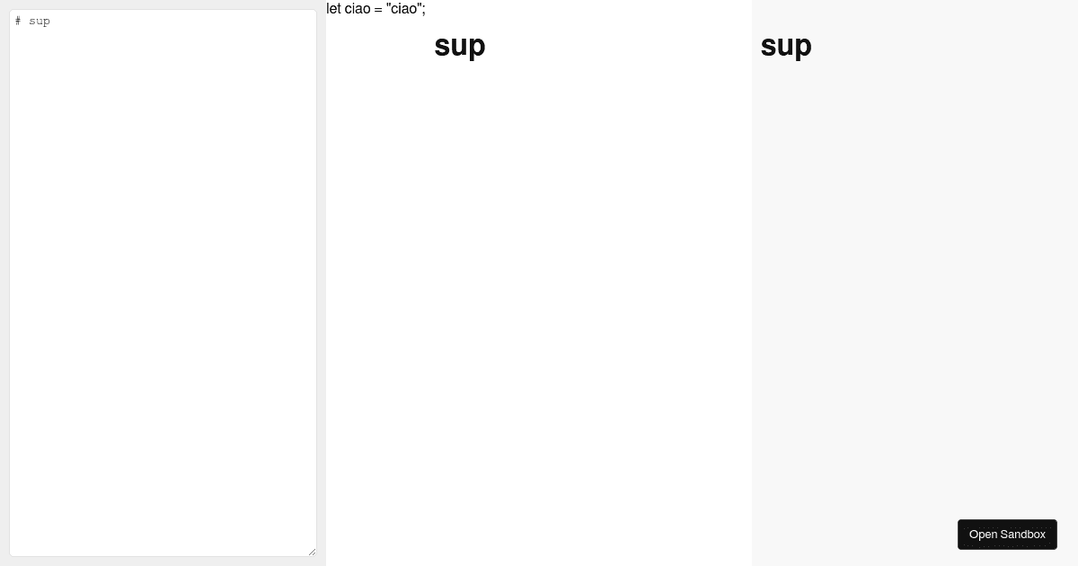 Markdown Live Preview React Code Challenge Forked Codesandbox