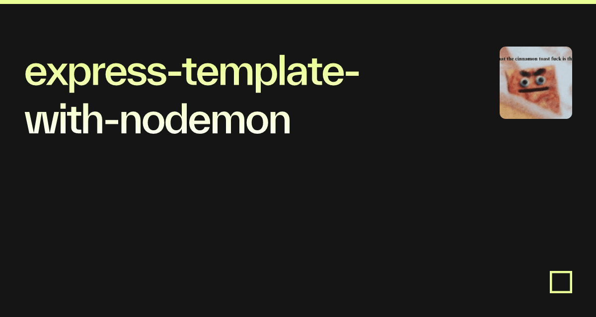 express-template-with-nodemon - Codesandbox