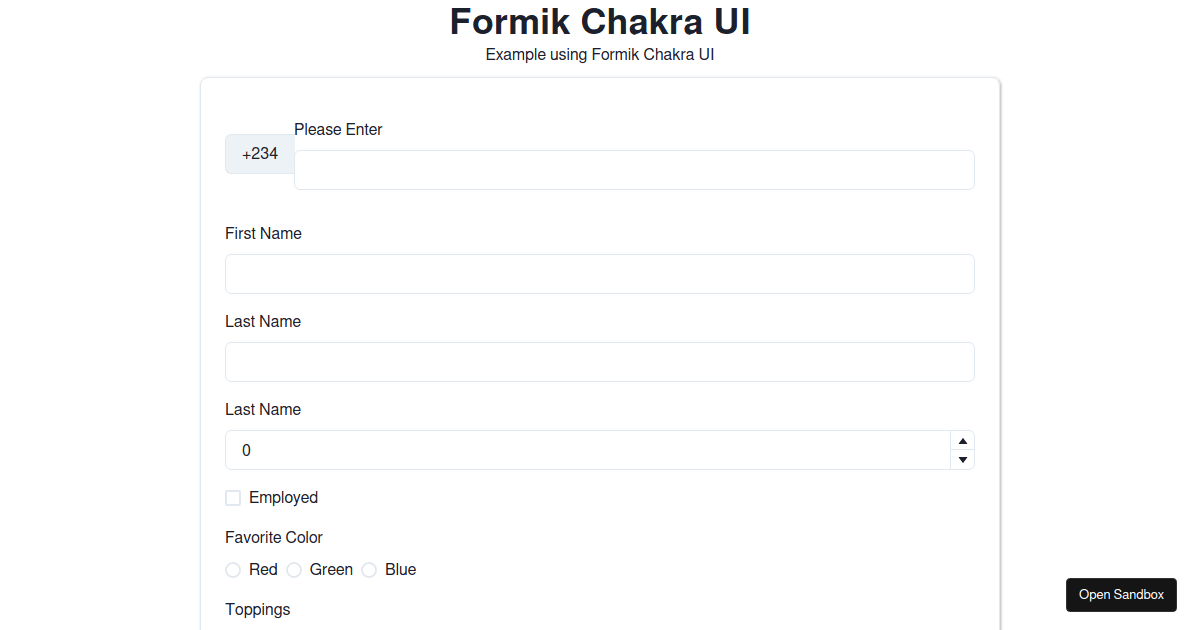 Formik Chakra UI (forked) - Codesandbox