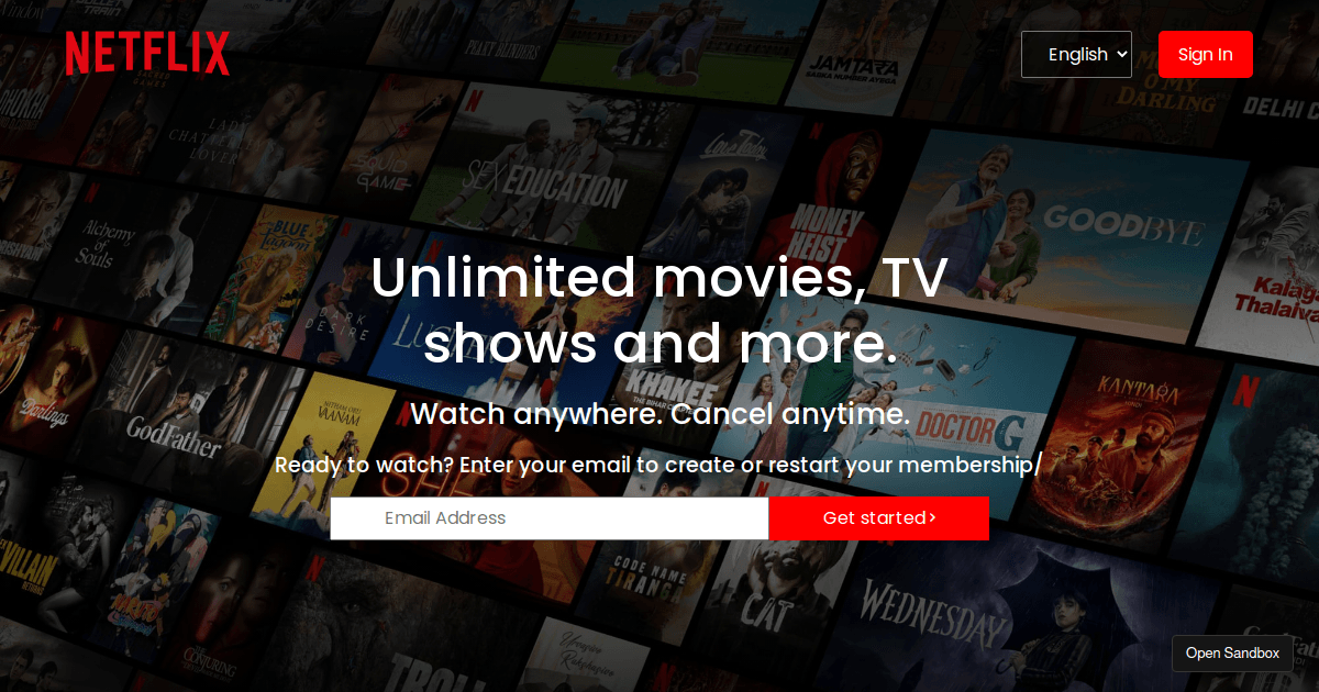 Netflix-clone - Codesandbox