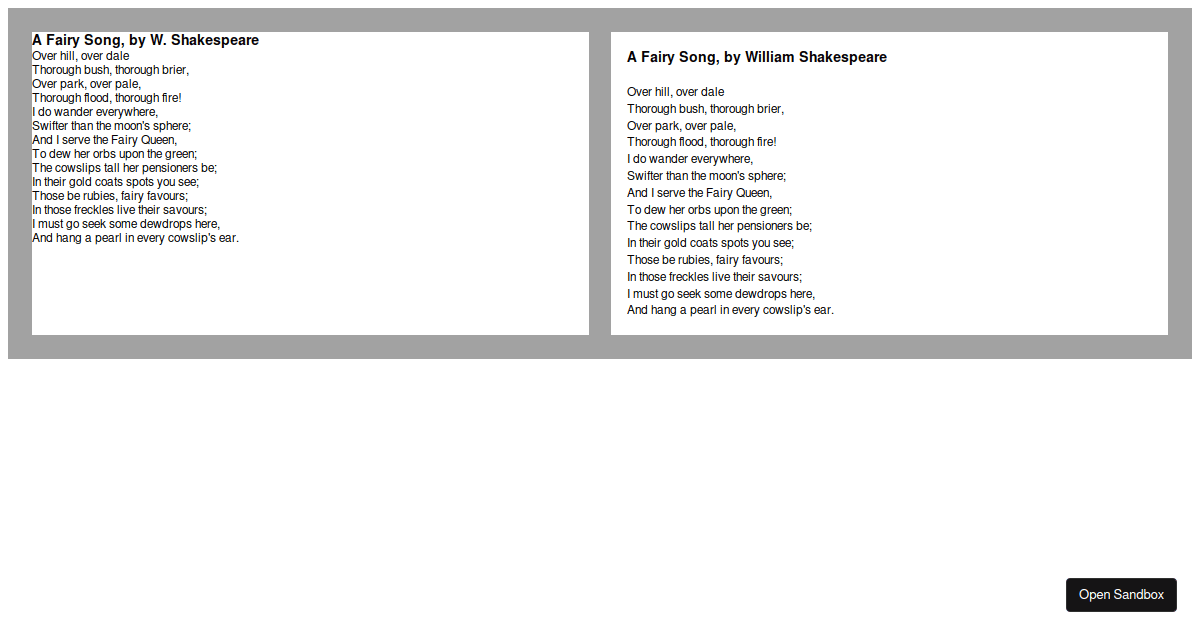 whitespace - Codesandbox