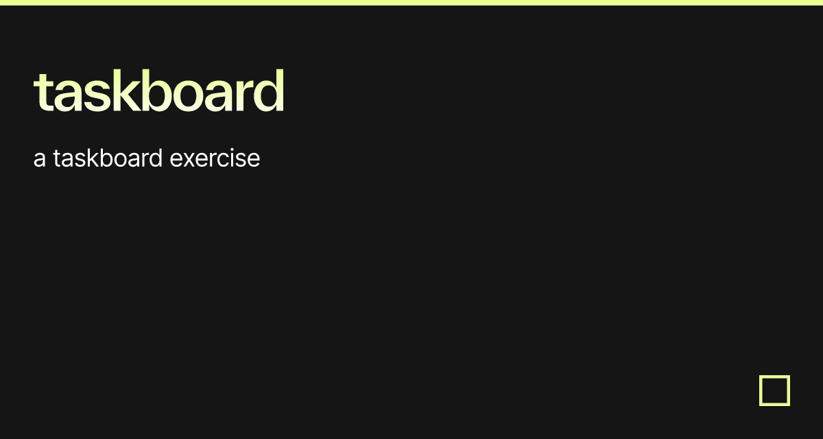 taskboard - Codesandbox