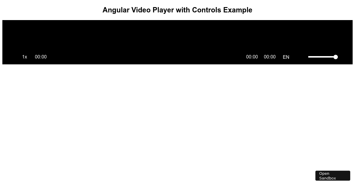 Angular 11 Video Player (forked) - Codesandbox