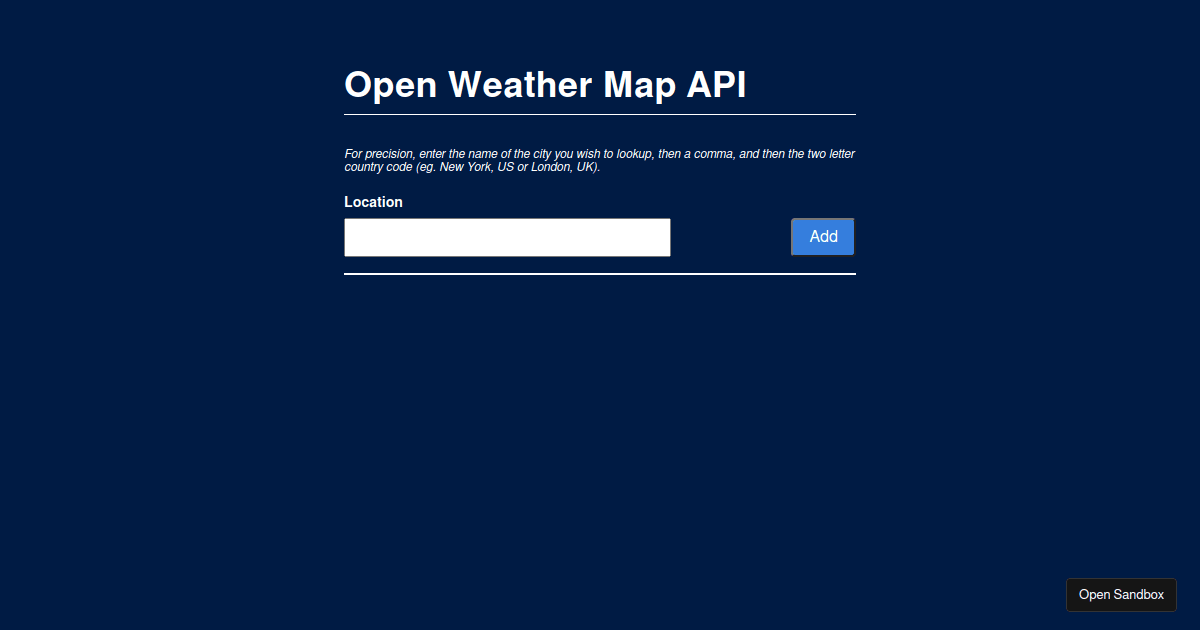 openweathermap-fp-app - Codesandbox