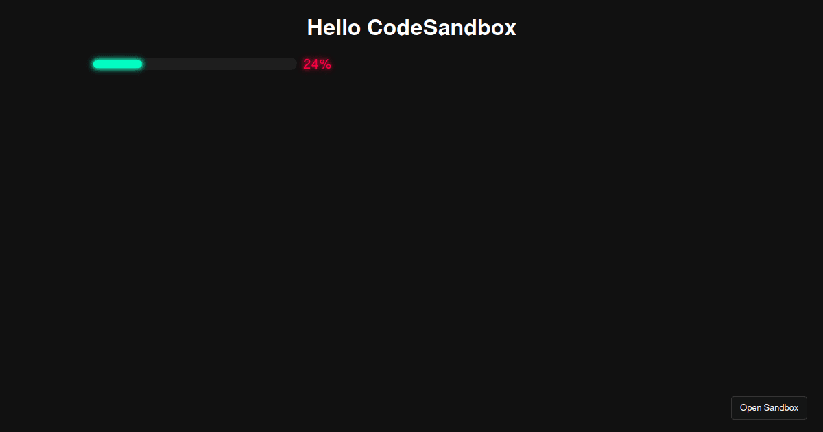 React Neon Progressbar Codesandbox