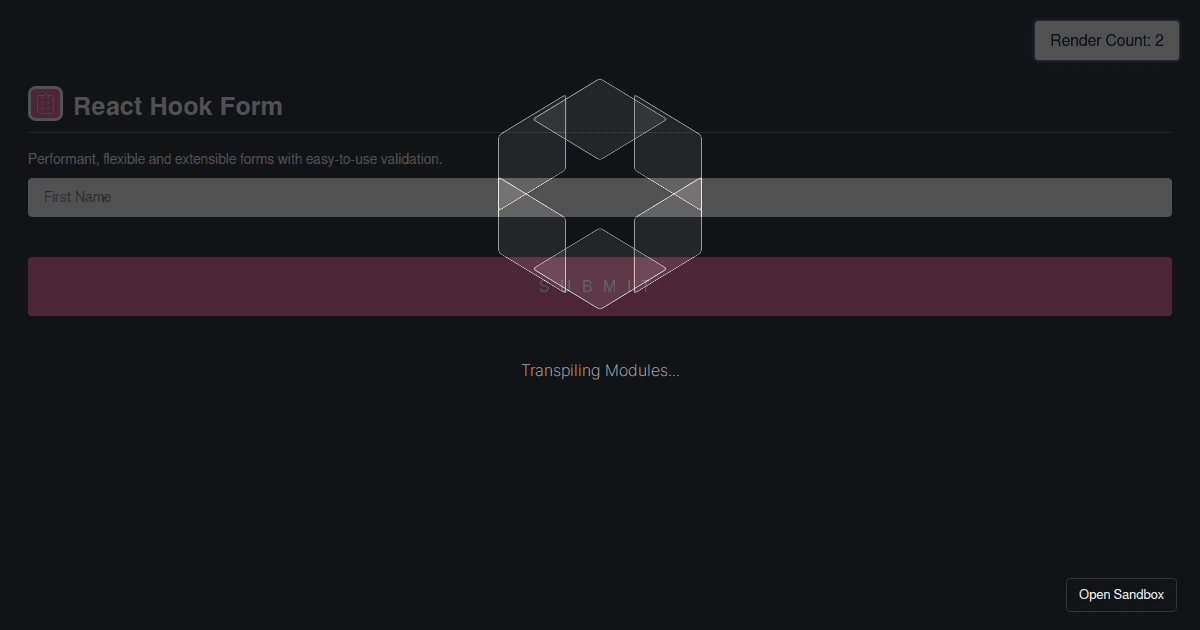 React Hook Form V7 (JS) Template - Codesandbox