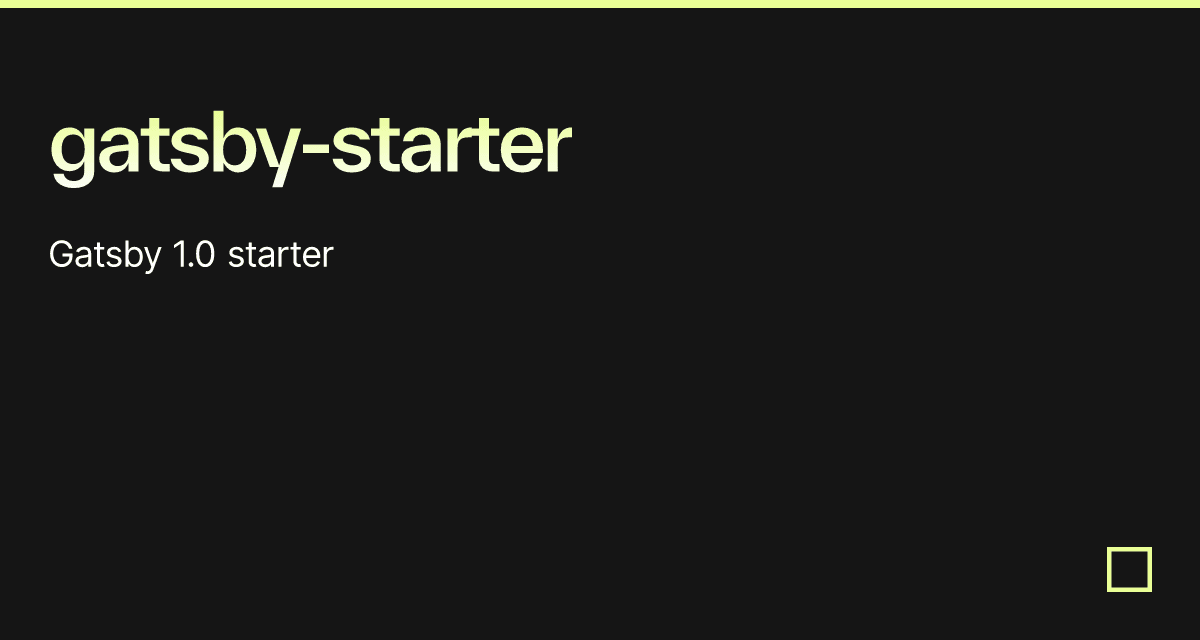 gatsby-starter - Codesandbox