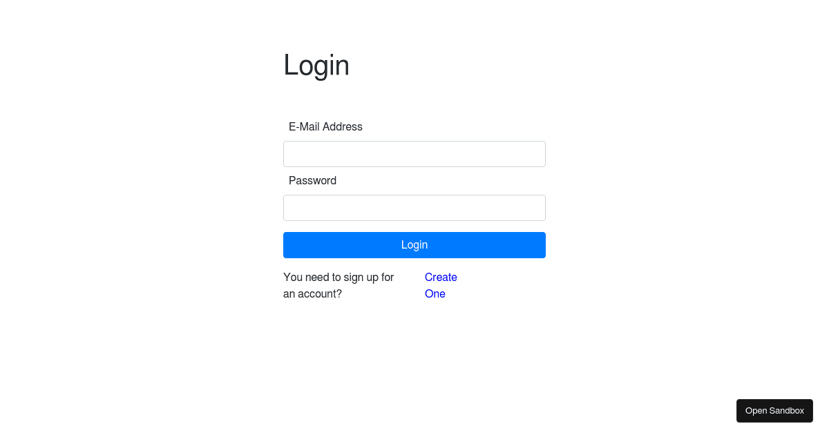 Login Forms with User Authentication - Codesandbox Login Forms with User Authentication - Codesandbox