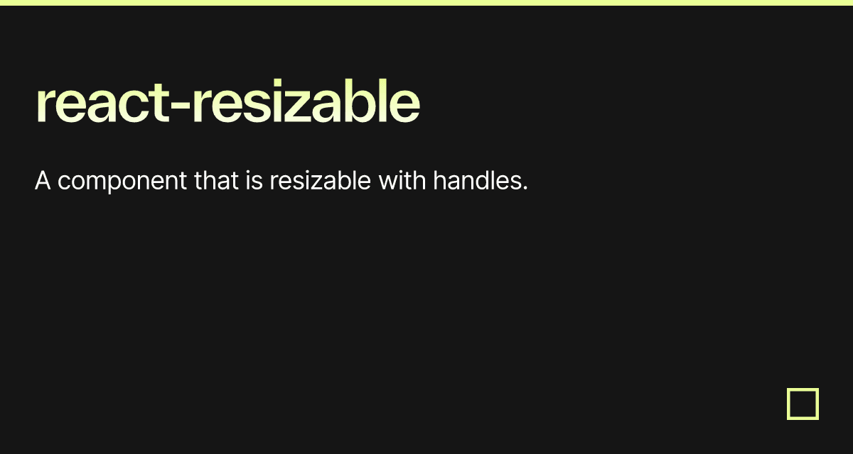 react-resizable - Codesandbox