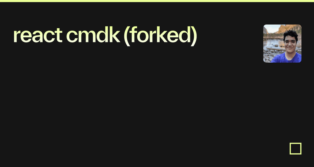 react cmdk (forked) - Codesandbox