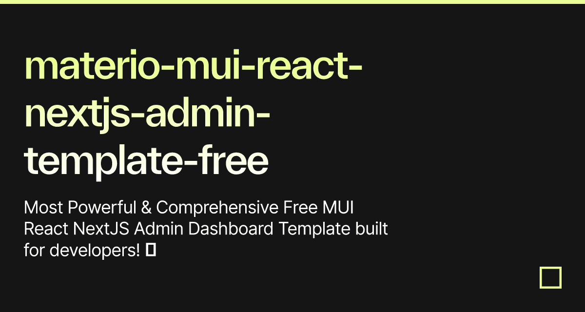 materio-mui-react-nextjs-admin-template-free - Codesandbox materio-mui-react-nextjs-admin-template-free - Codesandbox