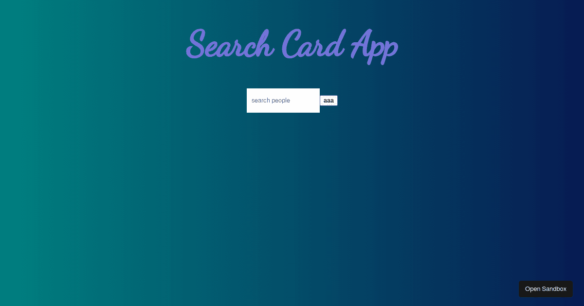 Card-App (forked) - Codesandbox