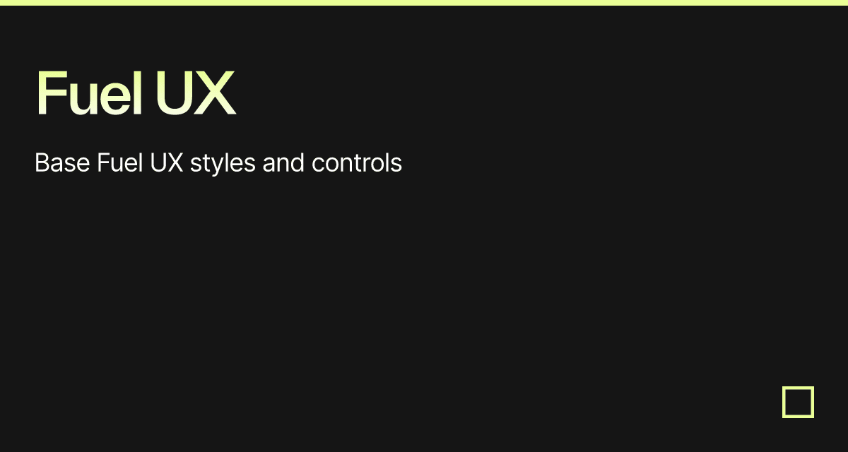 Fuel UX - Codesandbox