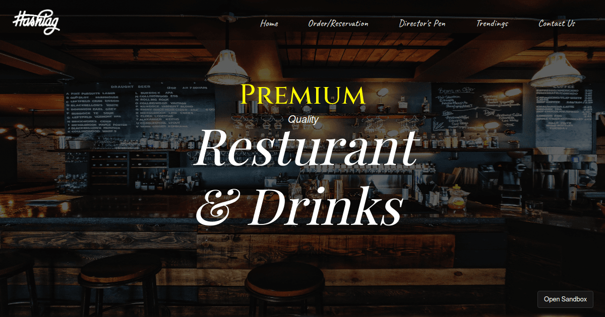 hashtag-resturant - Codesandbox