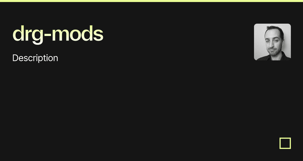 drg-mods - Codesandbox