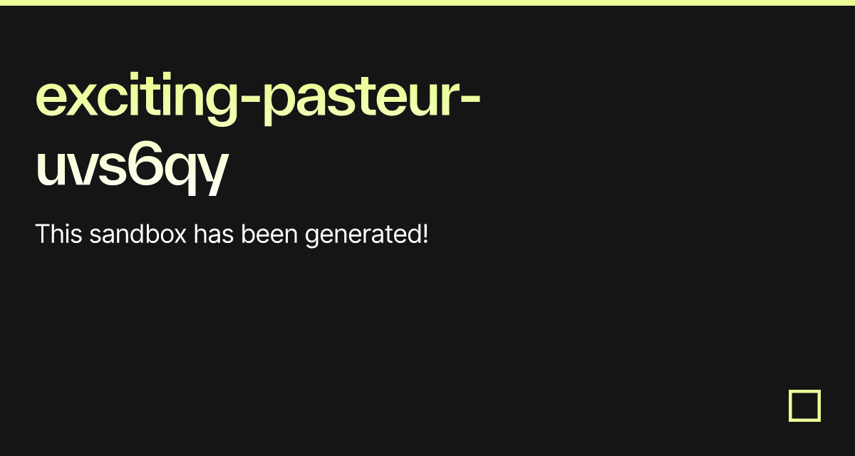 exciting-pasteur-uvs6qy - Codesandbox