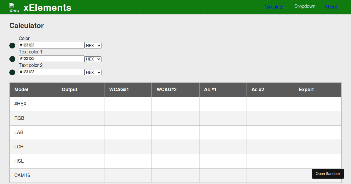 xcolor - Codesandbox