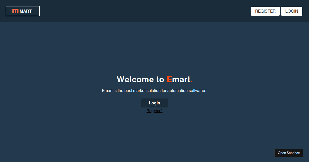 Emart website React - Codesandbox