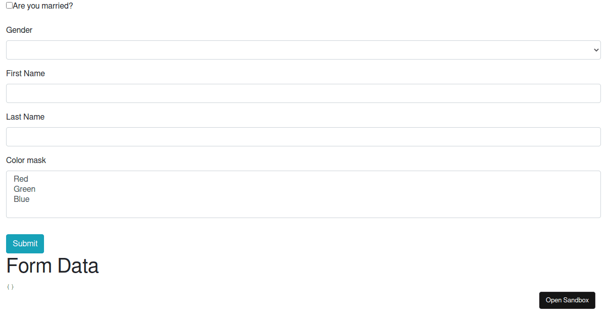react-jsonschema-form 3 version - Codesandbox