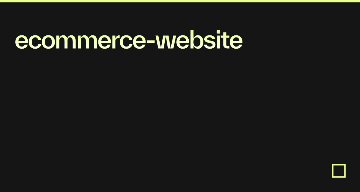ecommerce-website - Codesandbox