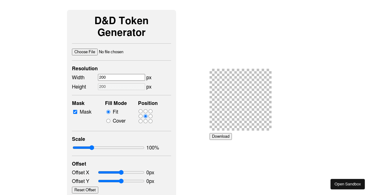 D&D Token Maker - Codesandbox