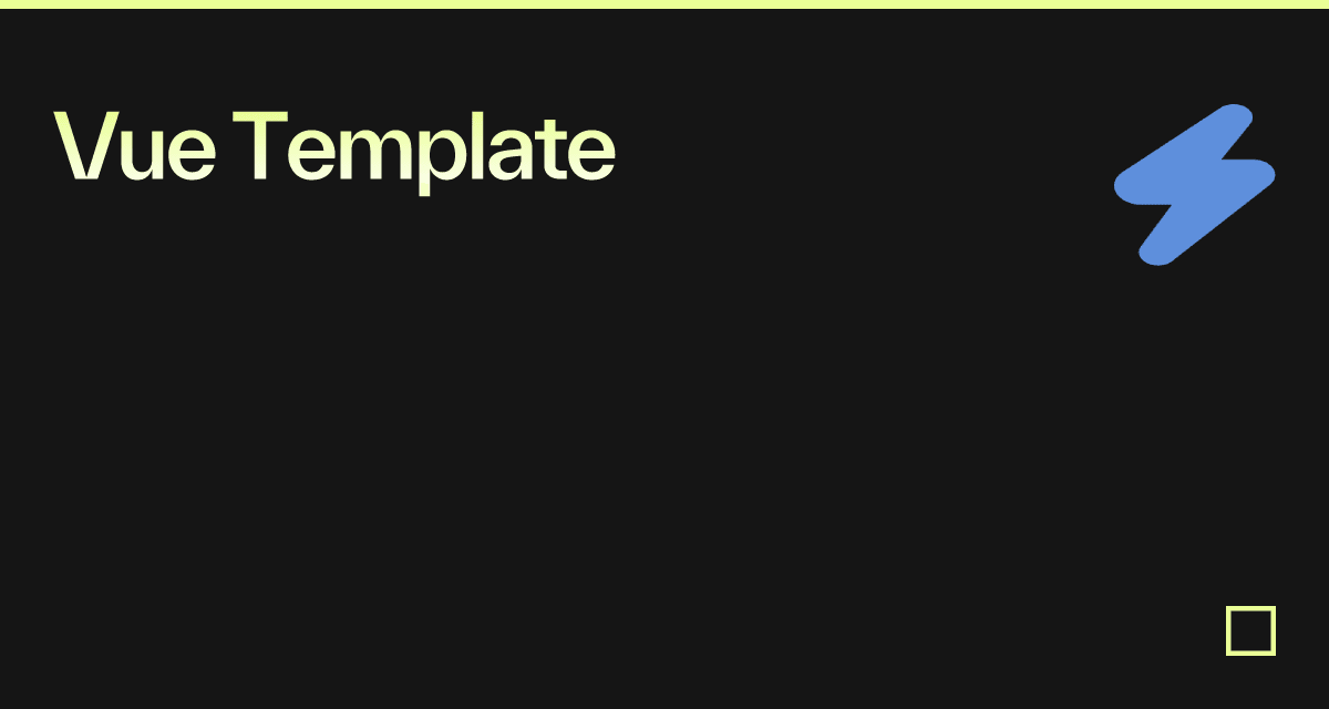 Vue Template - Codesandbox