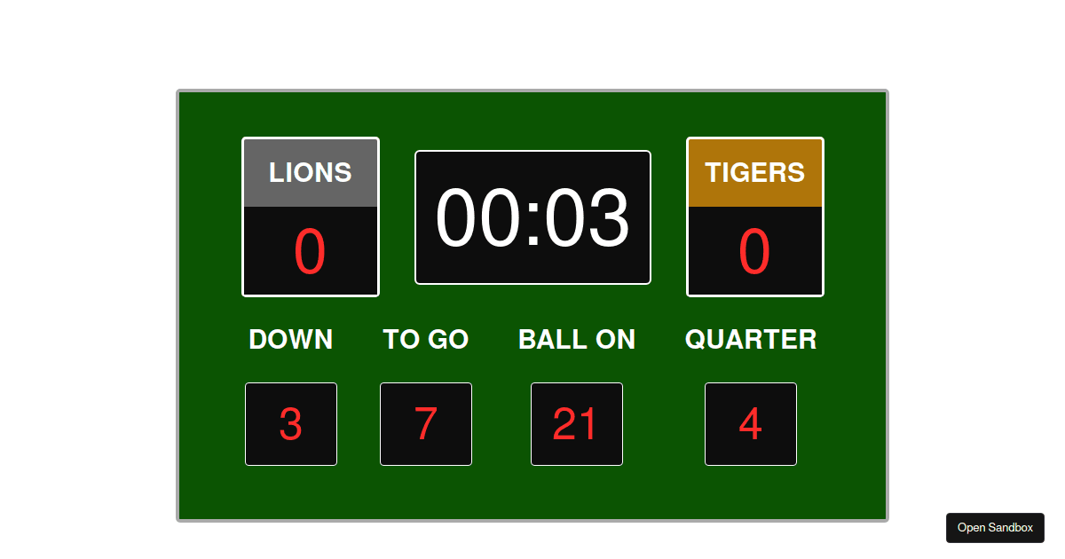football-scoreboard-completed - Codesandbox