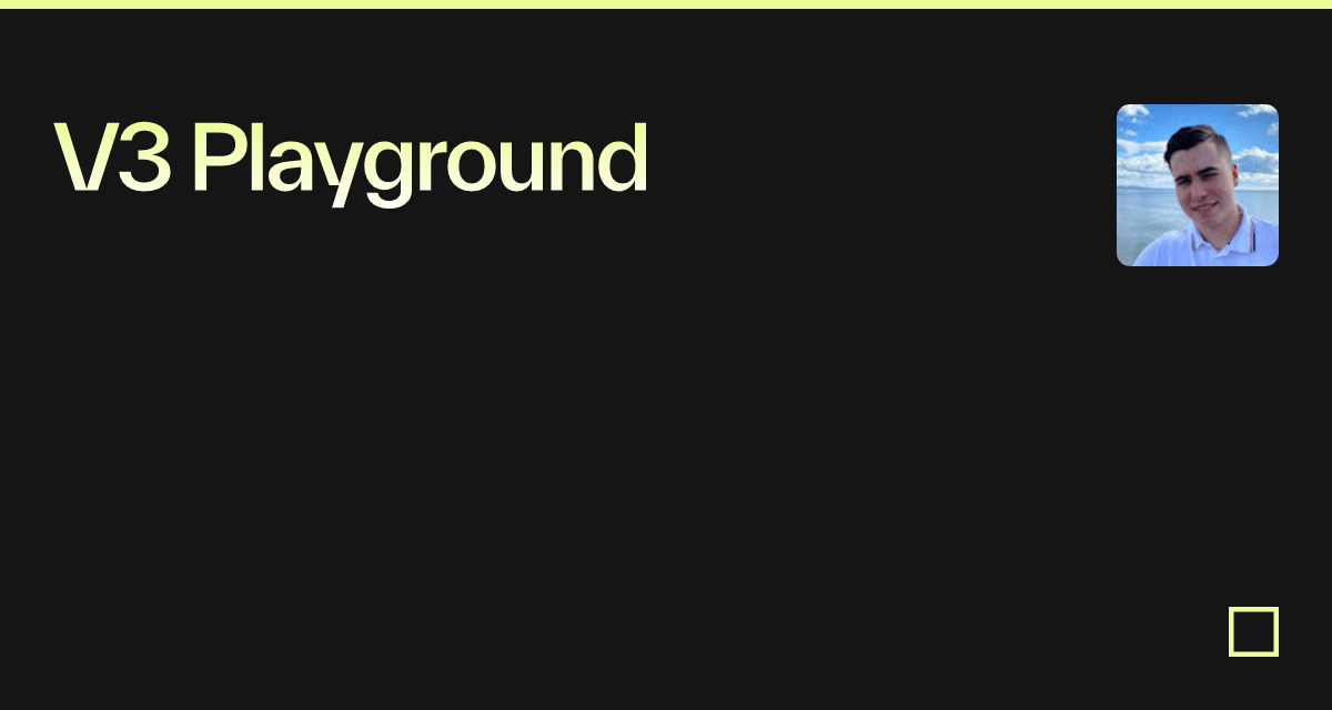 V3 Playground - Codesandbox